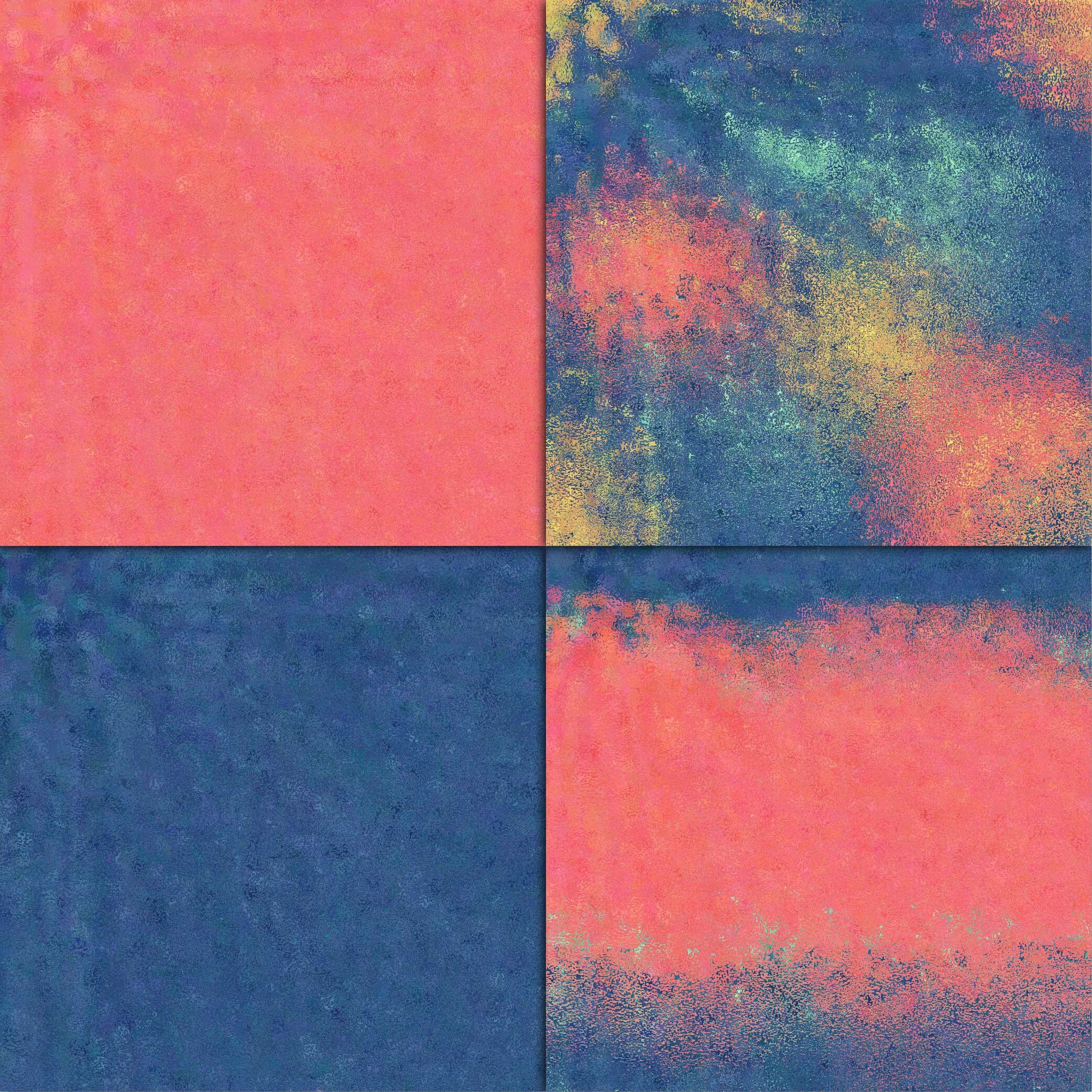 Coral Digital Paper Navy Backgrounds Watercolor Foils - Etsy