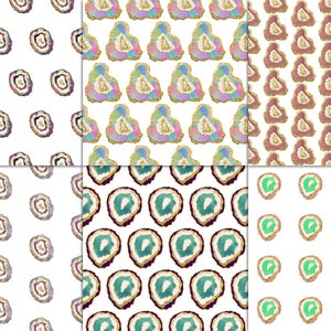 Geode Digital Paper Gemstones Crystals Gems Clip Art Png - Etsy