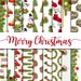Christmas Paper Digital Paper Green Christmas Tree Red - Etsy