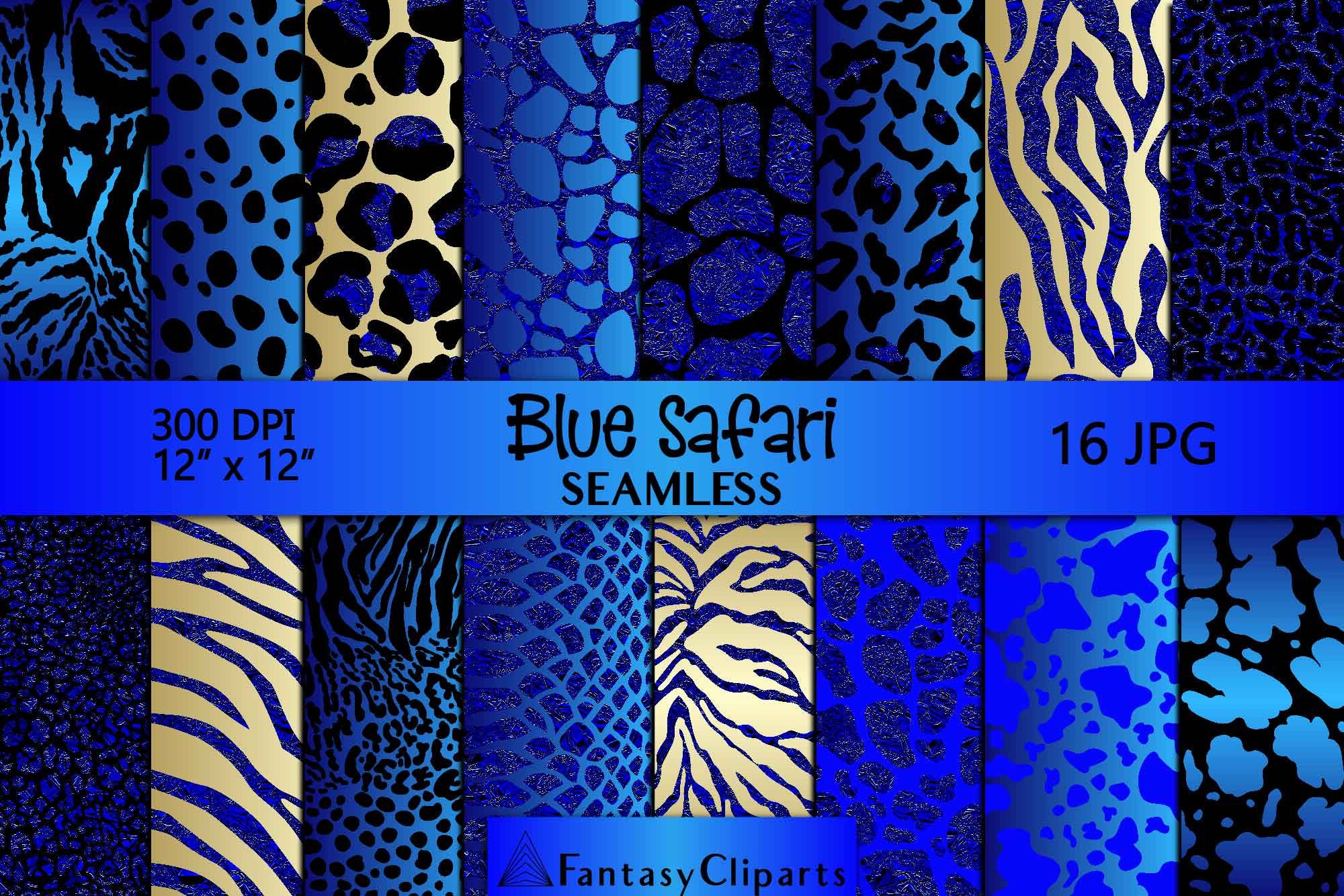 Blue Animal Print