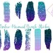 Mermaid Ombre Brush Strokes Png Blogger Clipart Purple Teal - Etsy