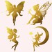 Gold Foil Fairies, Fairy Clip Art, Gold Foil Clipart, Fairy Silhouettes ...