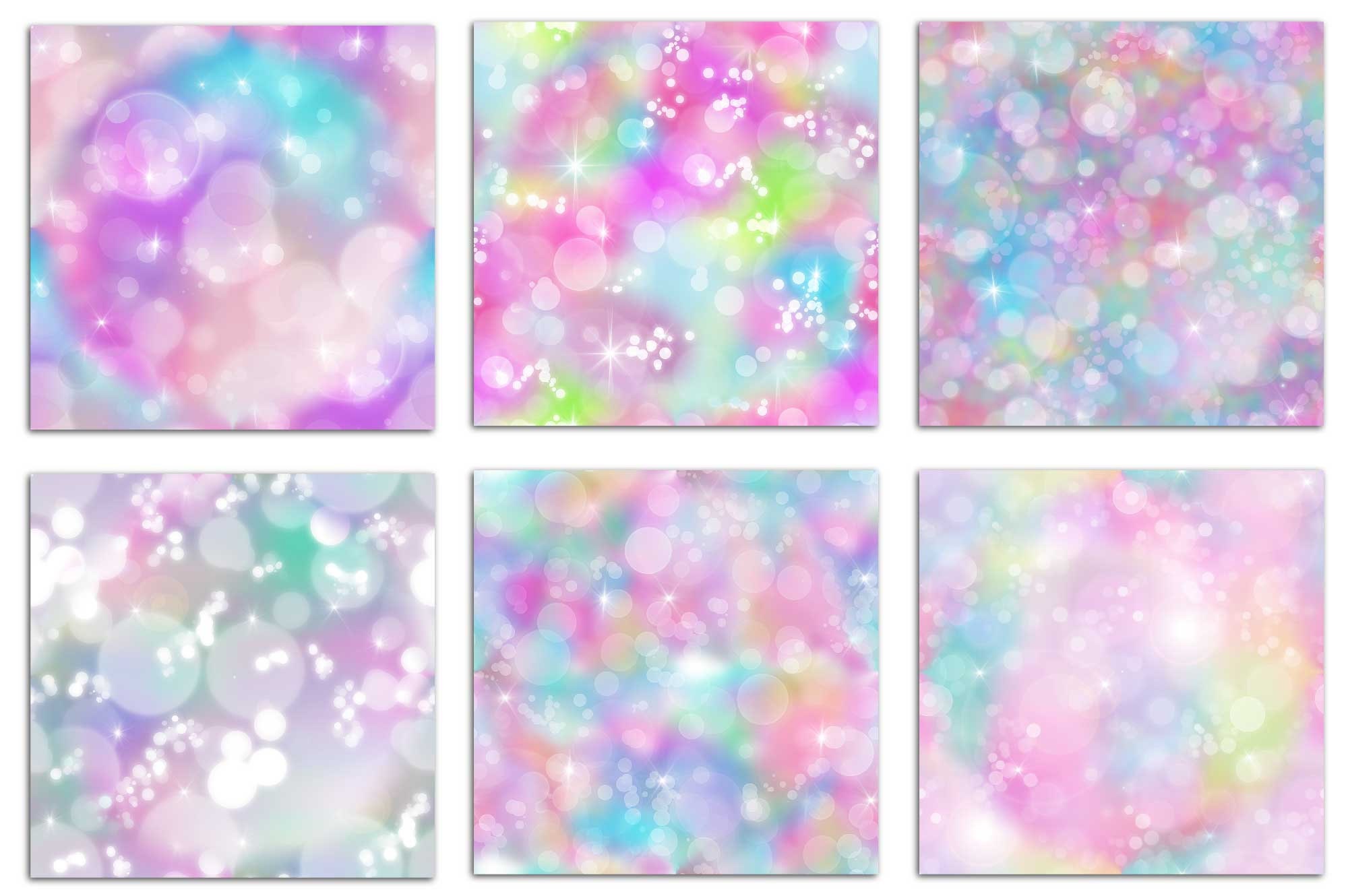 Unicorn Bokeh Digital Paper Rainbow Pastel Blurry - Etsy