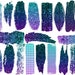 Mermaid Ombre Brush Strokes Png Blogger Clipart Purple Teal - Etsy