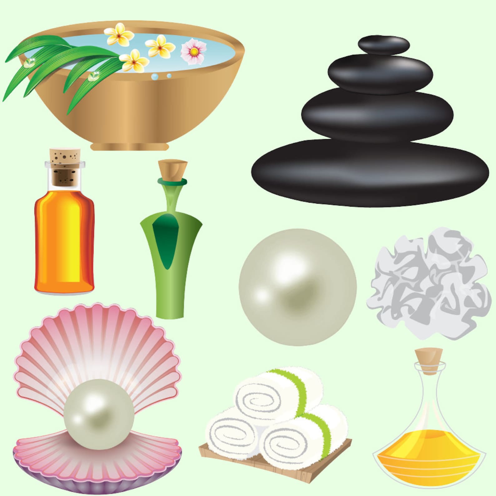 Schönheit-Wellness-ClipArt-Grafik im Png-Format von Fantasie | Etsy