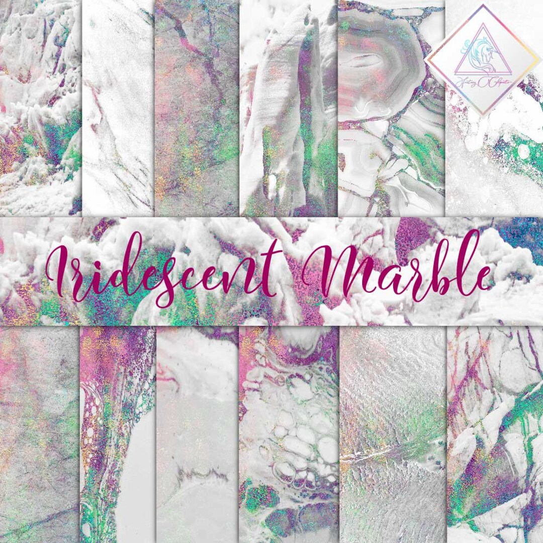 Iridescent Marble, Mermaid Colors, Unicorn Colored, Fantasy Cliparts ...