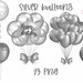 Silver Balloons, Balloon Clipart, Baby Shower Party, Transparent Png ...