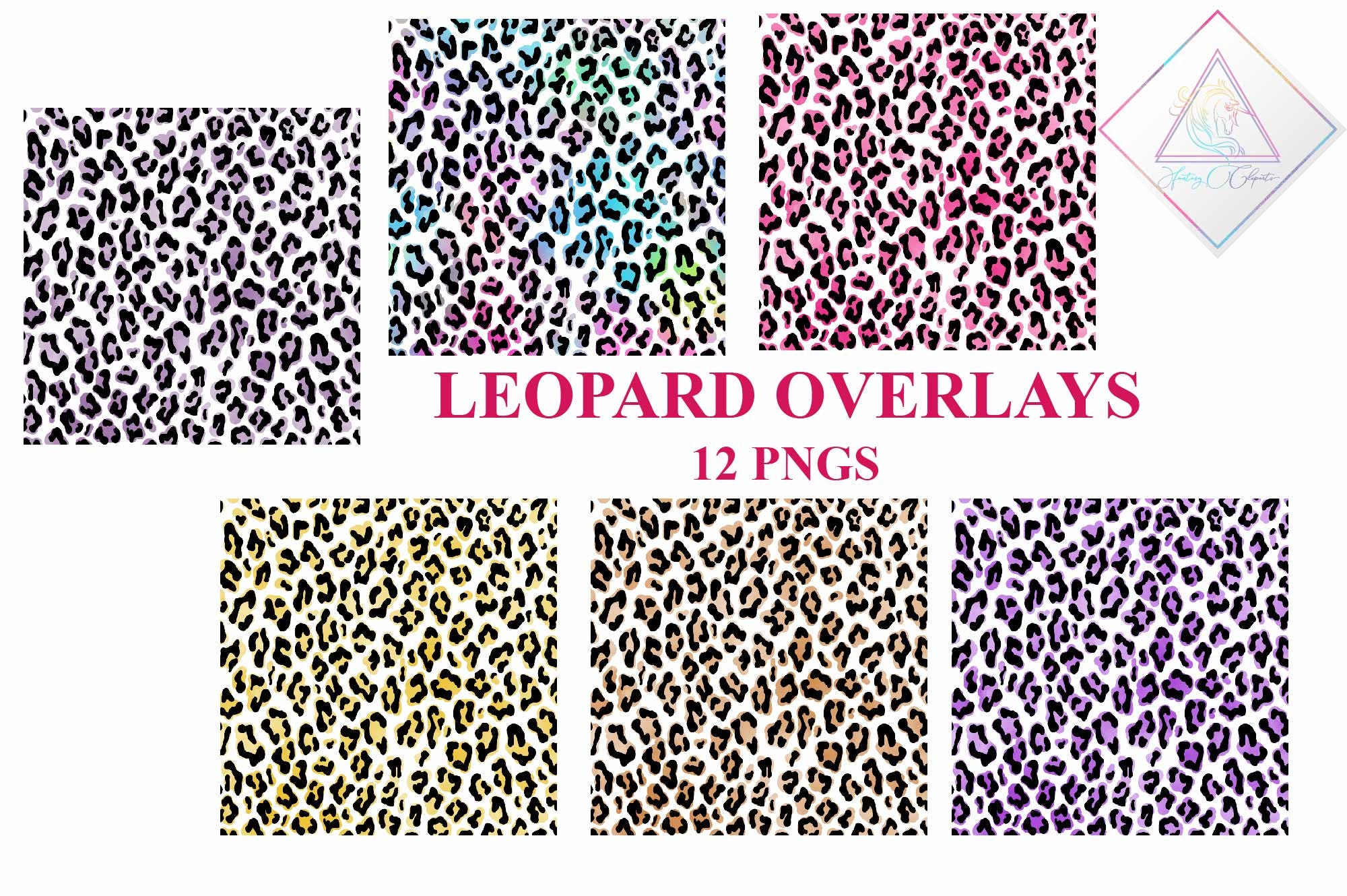 Animal Print Pattern Overlay Leopard Clipart Safari - Etsy