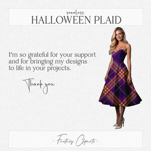 Halloween Plaid Digital Paper | Spooky Seamless Patterns | Purple ...