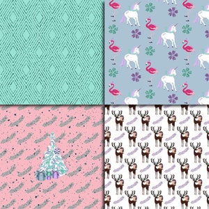 Woodland Animals, Digital Paper, Winter Forest, Animal Clipart, Glitter ...