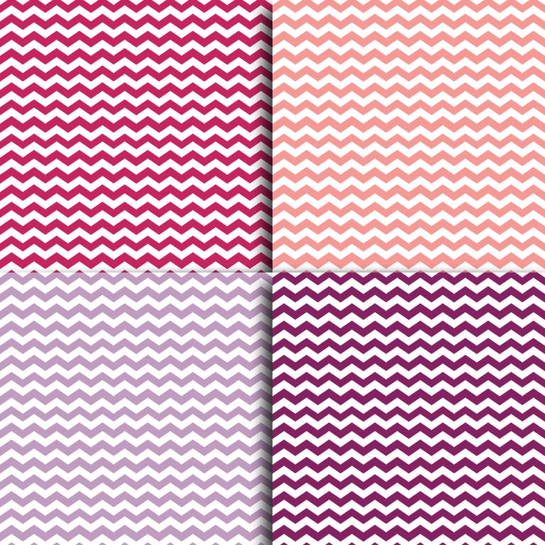 Chevron Paper Pack Digital Paper Chevron Backgrounds - Etsy