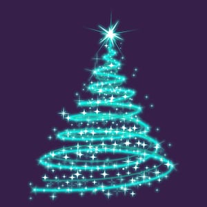 Christmas Trees, Glowing Trees, Christmas Decor, Christmas Clipart ...