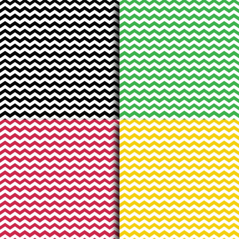 Chevron Paper Pack Digital Paper Chevron Backgrounds - Etsy