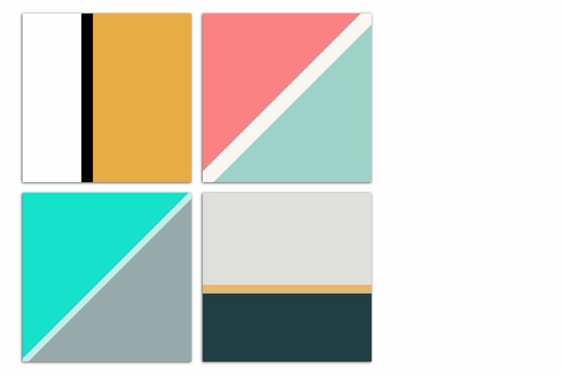 Block colors digital paper plain bright vivid colorful | Etsy