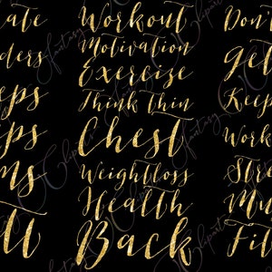 Work Out Word Art Clipart, Cardio Training Sayings in Png Format, Made ...