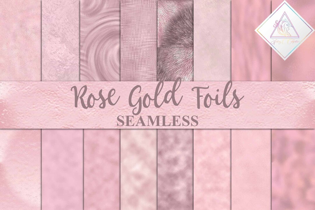 Rose Gold Foils, Seamless Pattern, Pink Digital Paper, Blush ...