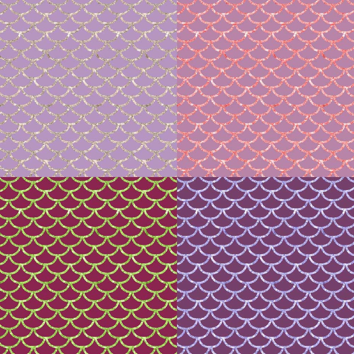 Purple Mermaid Scale Lilac Mermaid Scales Geometric Pattern - Etsy
