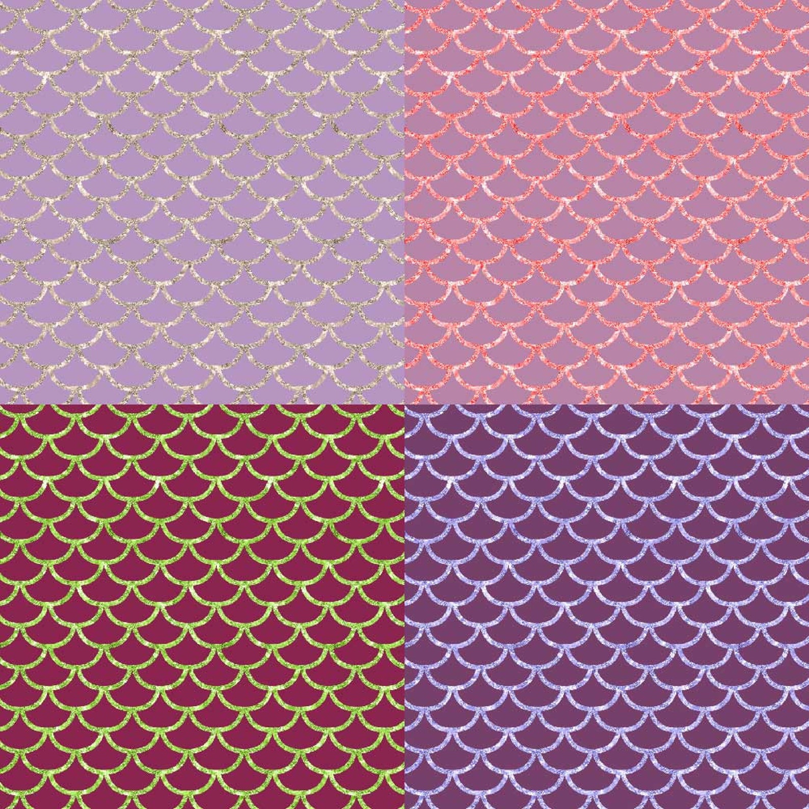 Purple Mermaid Scale Lilac Mermaid Scales Geometric Pattern - Etsy