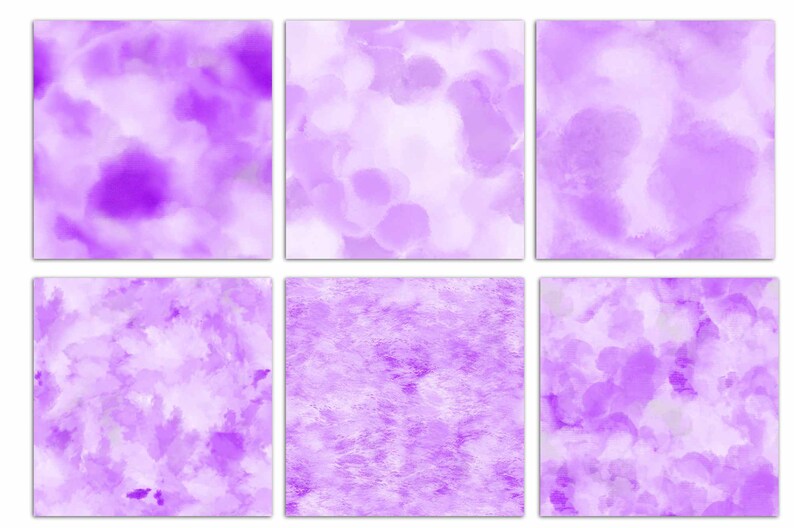 Magic Clouds Digital Paper Purple Watercolor Lilac - Etsy