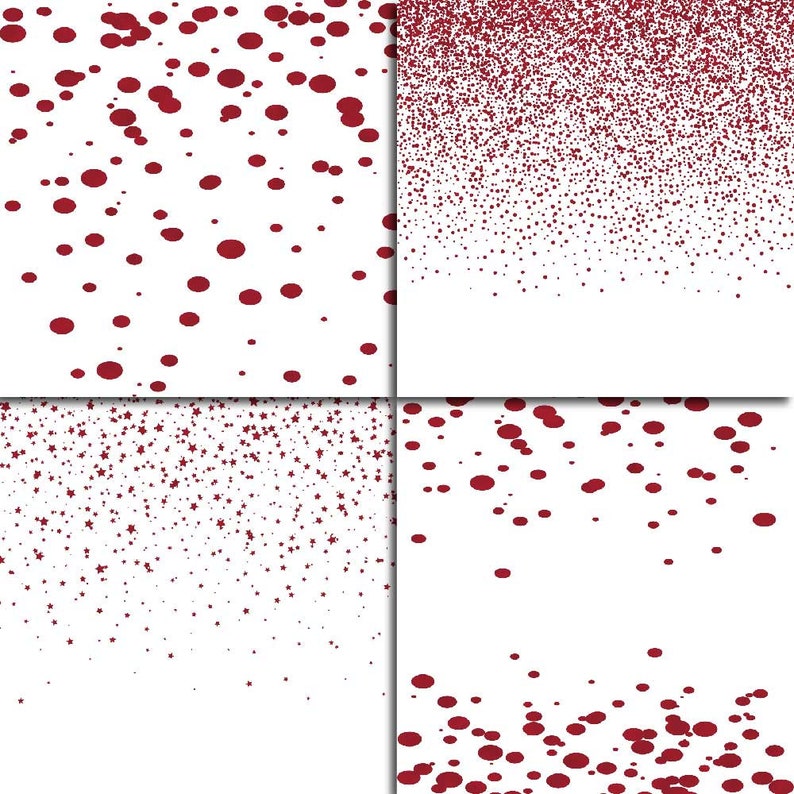 Red Foil Confetti Confetti Overlay Red Burgundy Clipart - Etsy