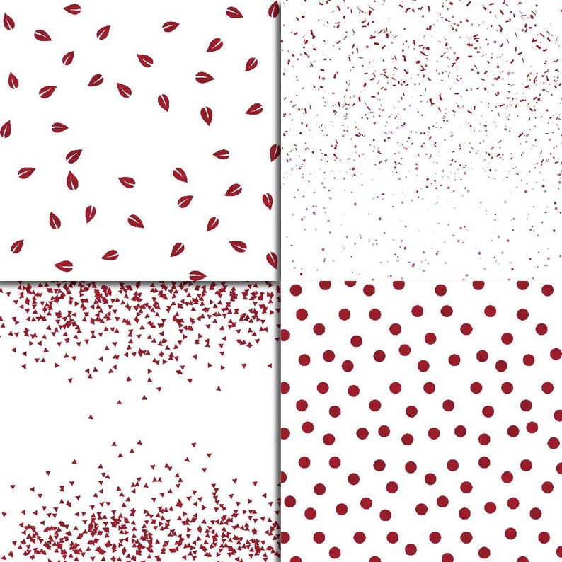 Red Foil Confetti Confetti Overlay Red Burgundy Clipart - Etsy