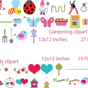 Spring Bundle Huge Clip Art Set, Birds Graphics Cherry Blossom Clipart ...