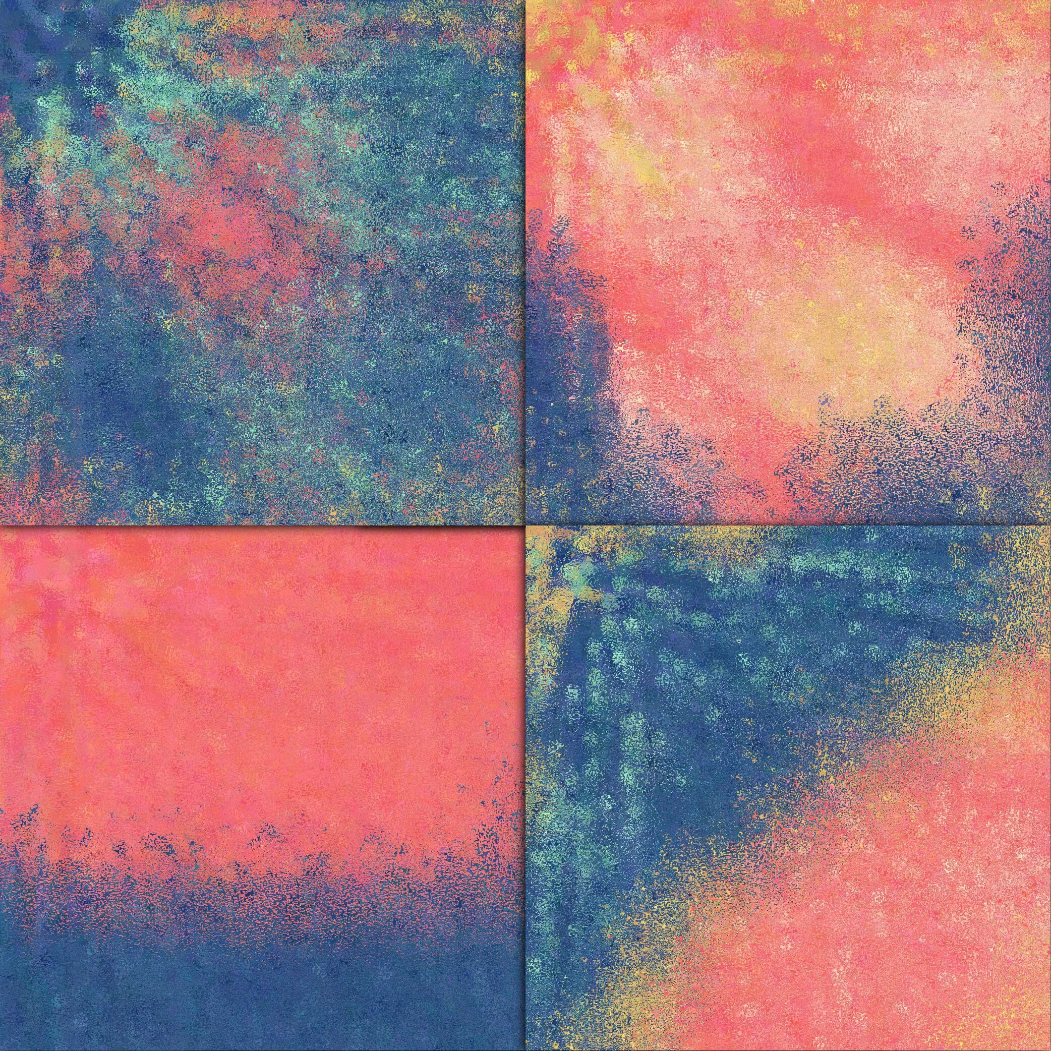 Coral Digital Paper Navy Backgrounds Watercolor Foils - Etsy