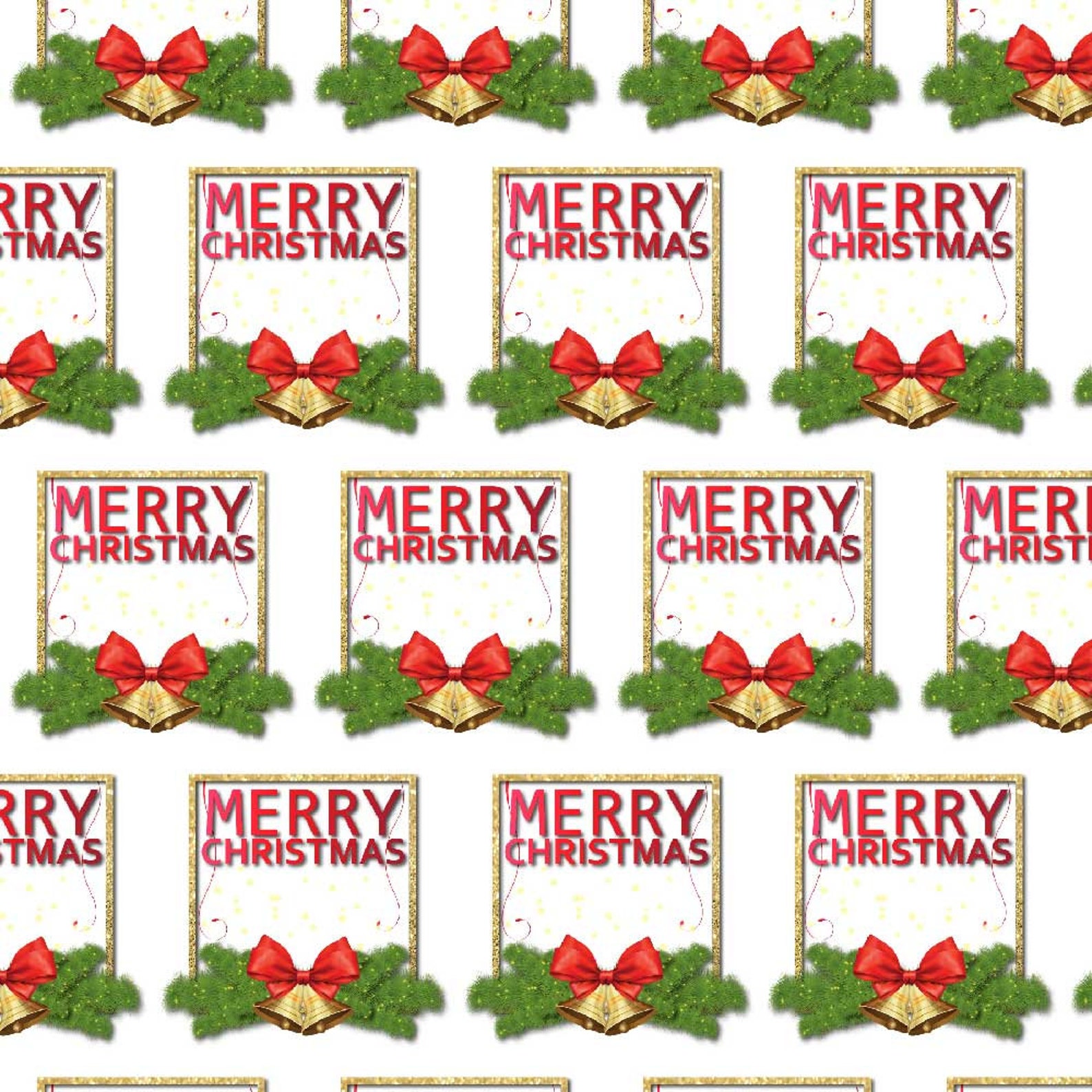 Christmas Paper Digital Paper Green Christmas Tree Red - Etsy