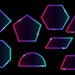 Neon Geometric Shapes Clipart PNG | Glowing Neon Frames Clip Art ...