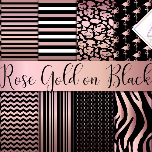 Rose Gold Digital Paper in Jpg Format Made by Fantasy | Etsy
