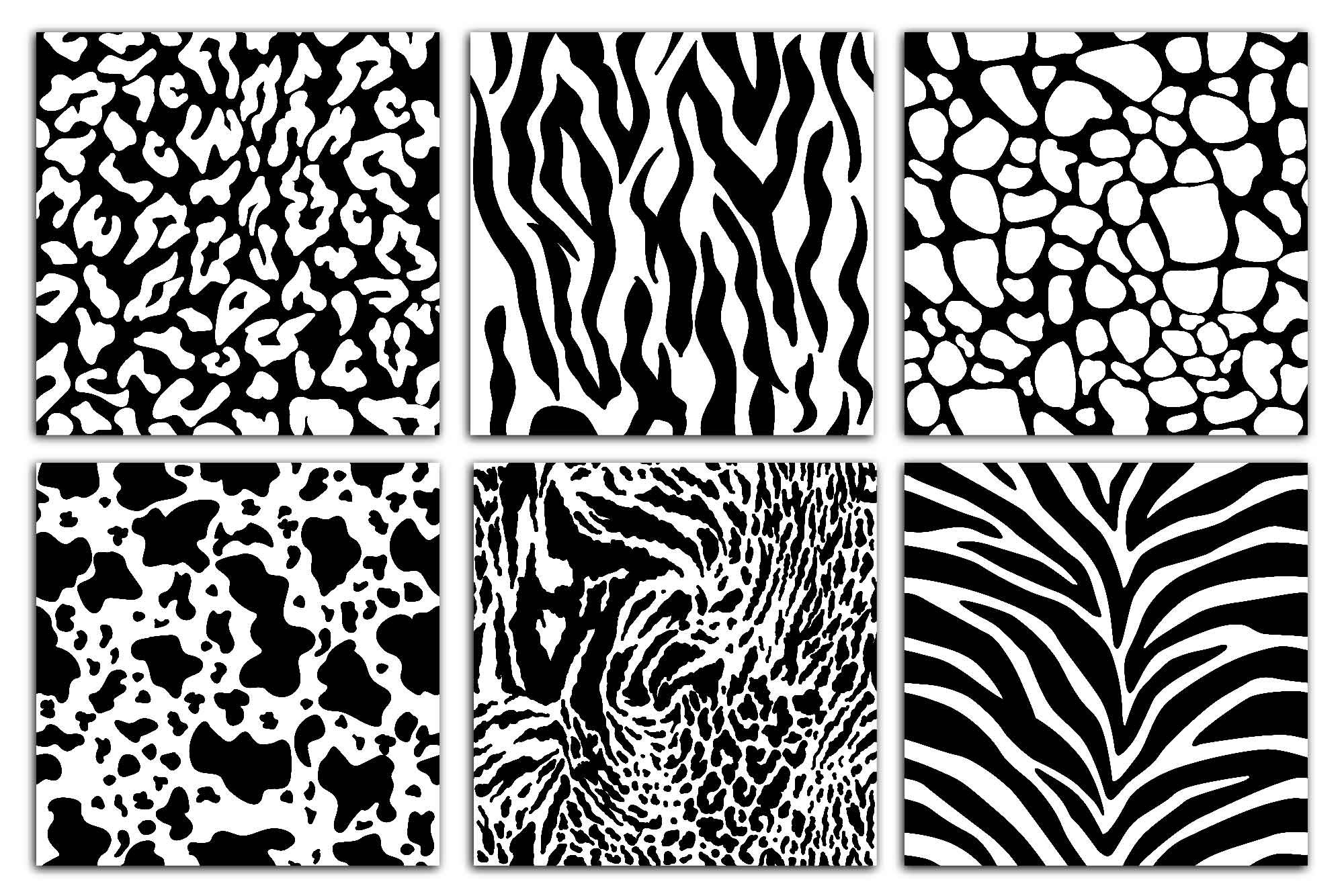 Black & White Safari Animal Print Digital Paper | Cheetah Print ...