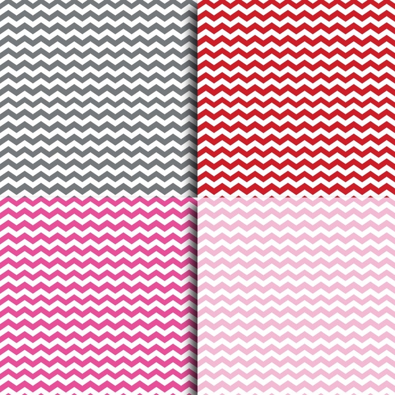 Chevron Paper Pack Digital Paper Chevron Backgrounds - Etsy