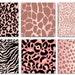 Blush Safari Animal Print Digital Paper | Rose Gold Cheetah Print ...