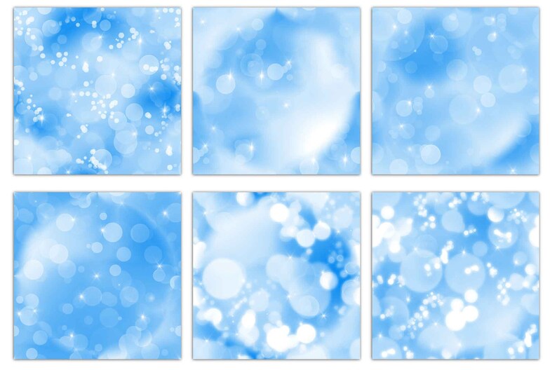 Blue Bokeh Lights Digital Paper Seamless Patterns Blurry - Etsy
