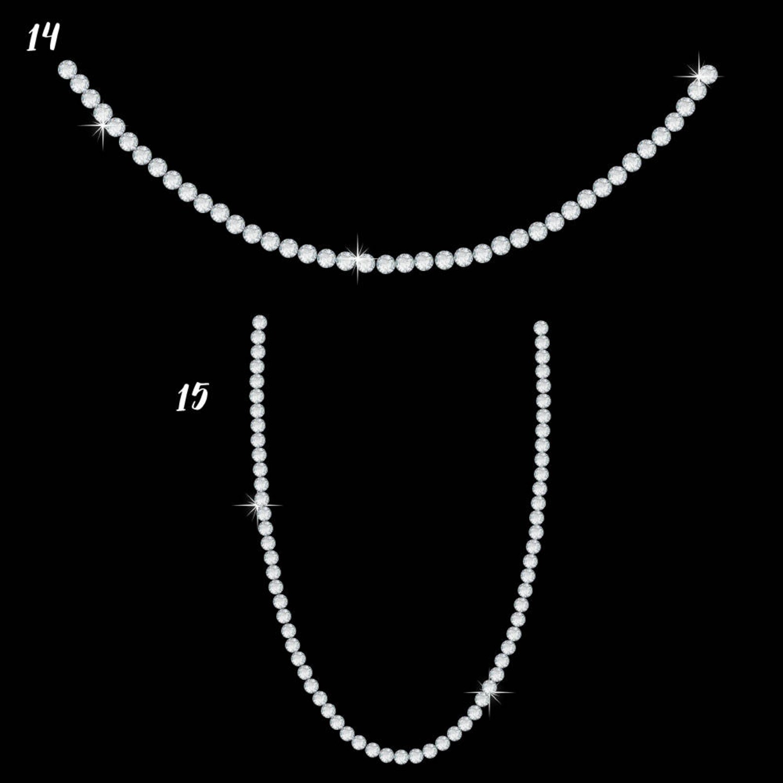 Diamond Strands String of Diamonds Diamond Clipart Diamonds - Etsy