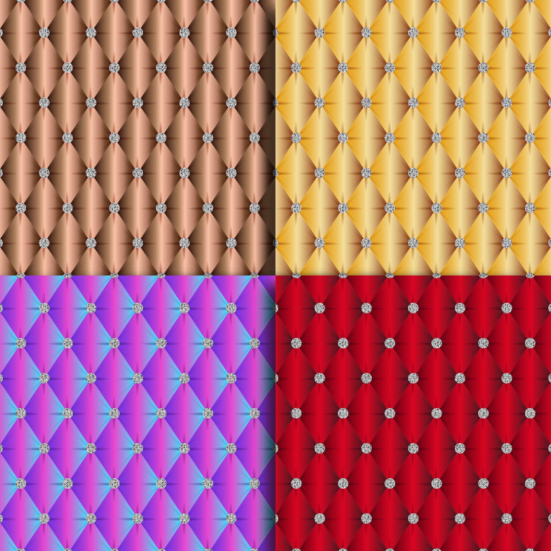 Tufted Digital Paper Silver Glitter Buttons Luxury - Etsy