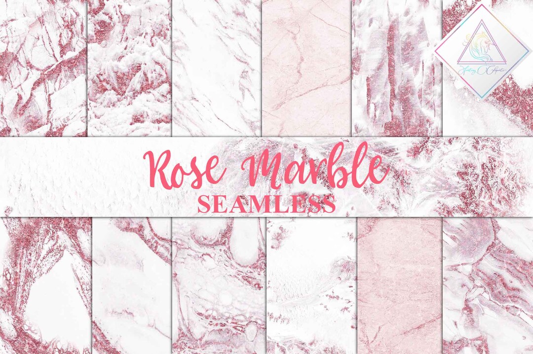 Rose Gold Marble Digital Paper Seamless Patterns Glitter - Etsy