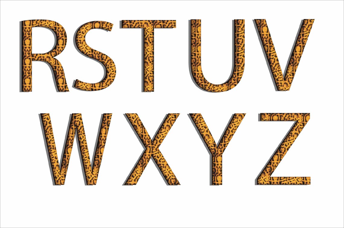 Furry alphabet realistic fur letters clipart letter | Etsy