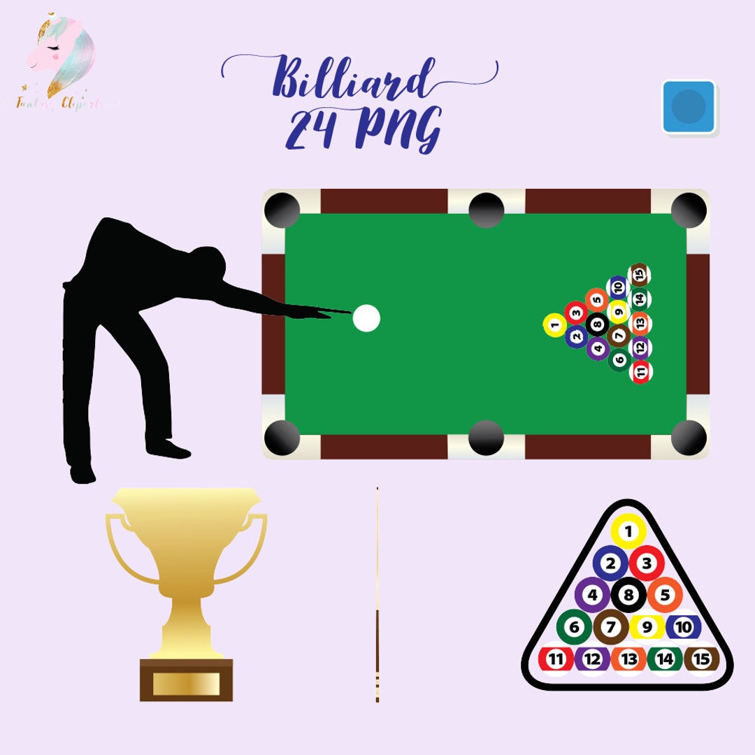 Billiard Clipart Pool Game Clip Art Snooker Games Billiards - Etsy Canada