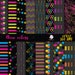 Neon Paper Pack, Neon Digital Paper, Colorful Backgrounds, Neon Party ...