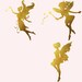 Gold Foil Fairies, Fairy Clip Art, Gold Foil Clipart, Fairy Silhouettes ...