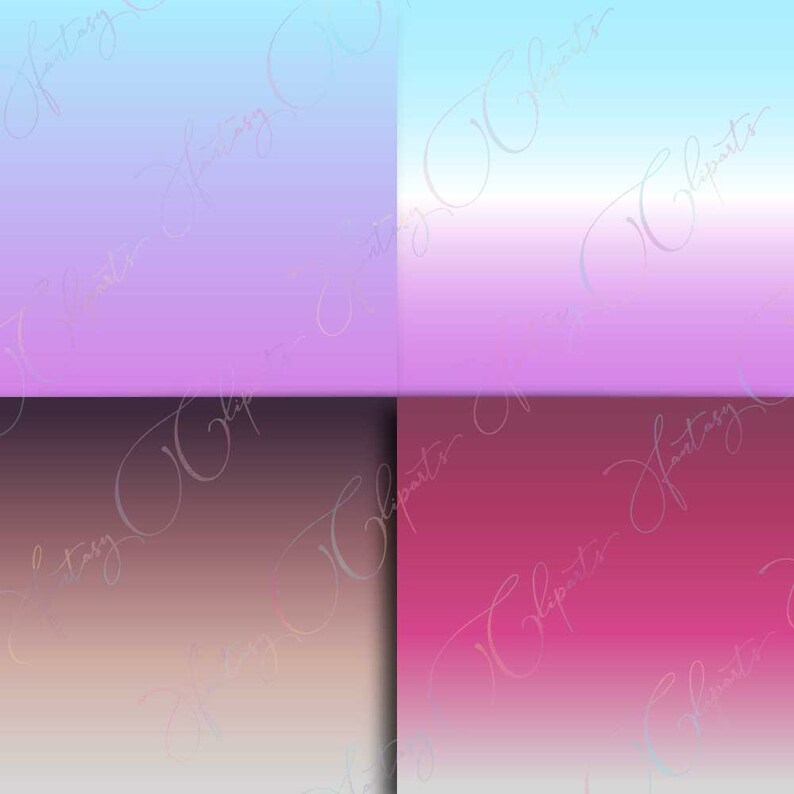 Ombre Digital Paper Ombre Backgrounds Scrapbooking Paper - Etsy