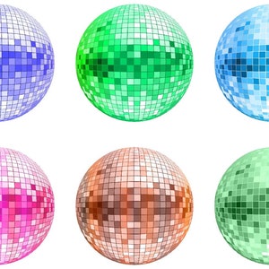 Disco Balls, New Year Shiny, Digital Clipart, Party Ornaments ...