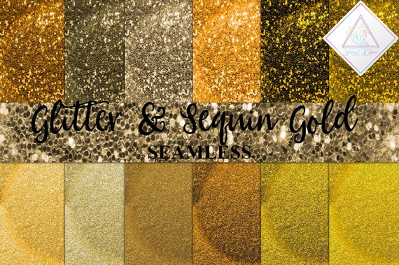 Gold glitter, golden sequin, digital paper, sparkly textures, ivory ...