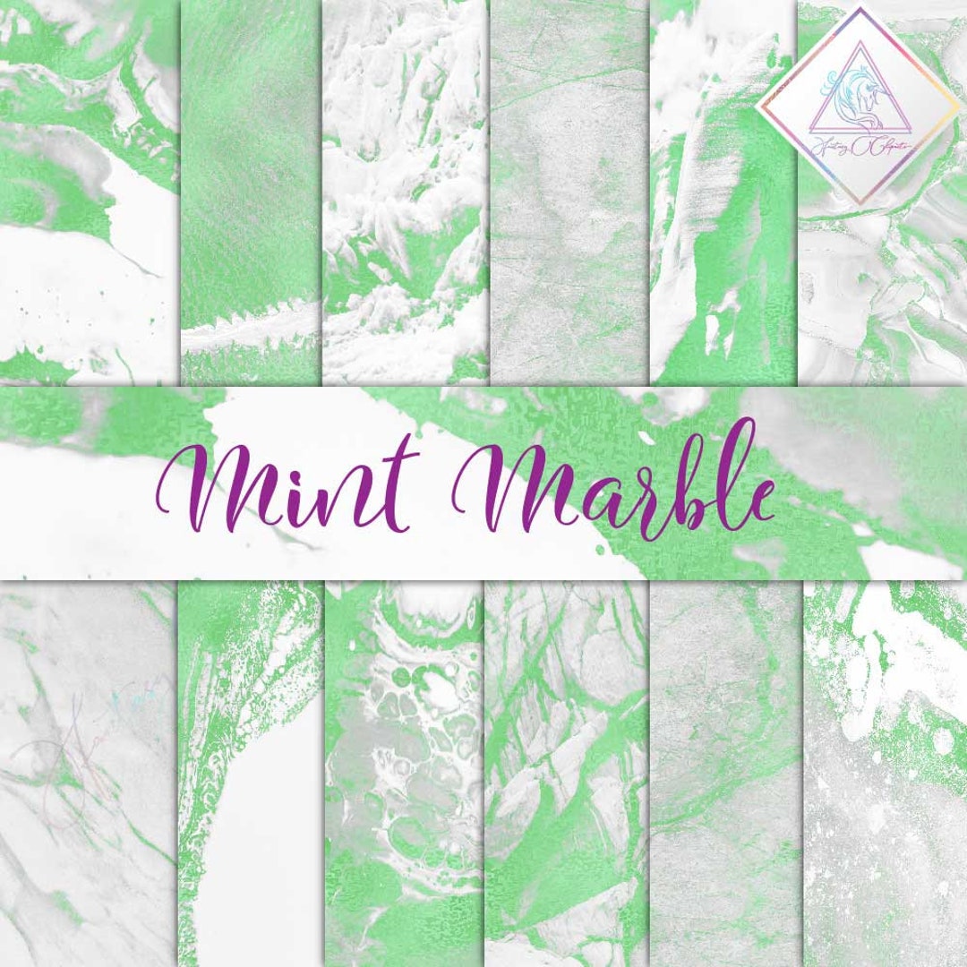 Mint Marble, Digital Paper, Green Marble, Aqua Turquoise, Fantasy ...