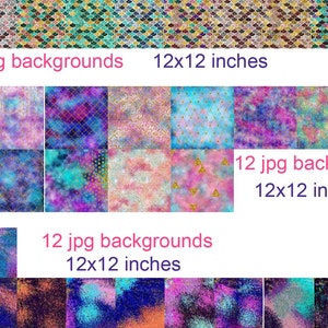 Huge Bundle of Mermaid Clipart and Digital Papers, Mermaid Graphics and ...