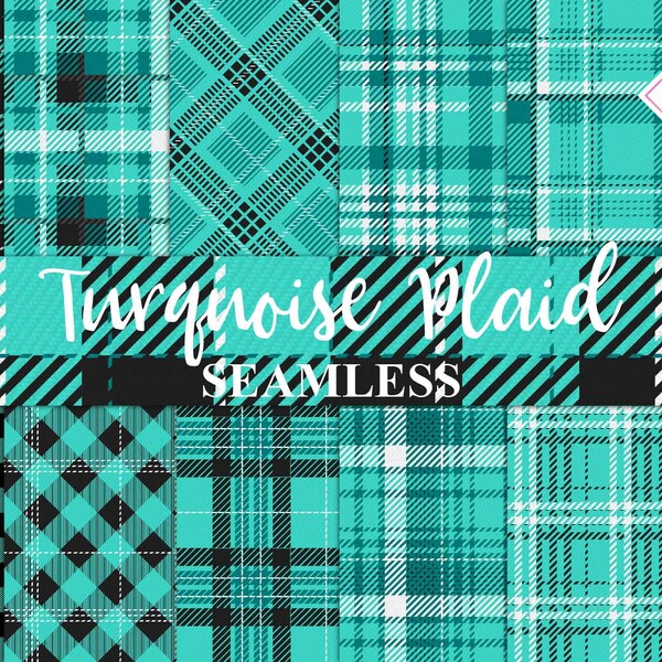 Turquoise Plaid - Etsy