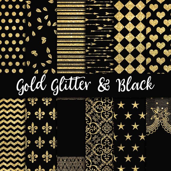 Gold glitter paper, digital paper, gold glitter texture, glitter ...