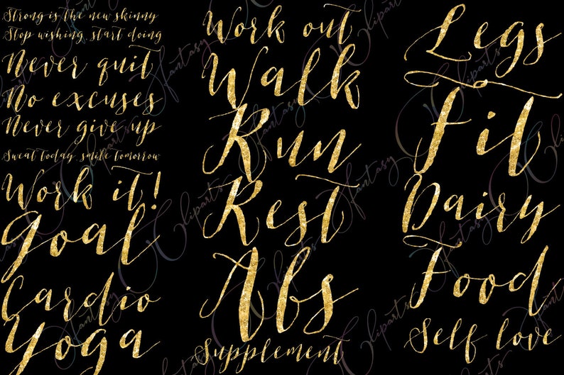 Work Out Word Art Clipart Cardio Training Sayings in Png - Etsy