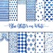 Blue Glitter Digital Paper Glitter Textures White - Etsy